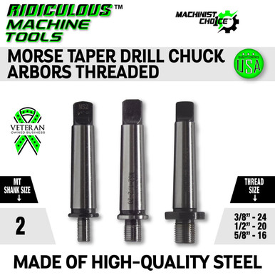 2 MORSE TAPER THREADED DRILL CHUCK ARBOR