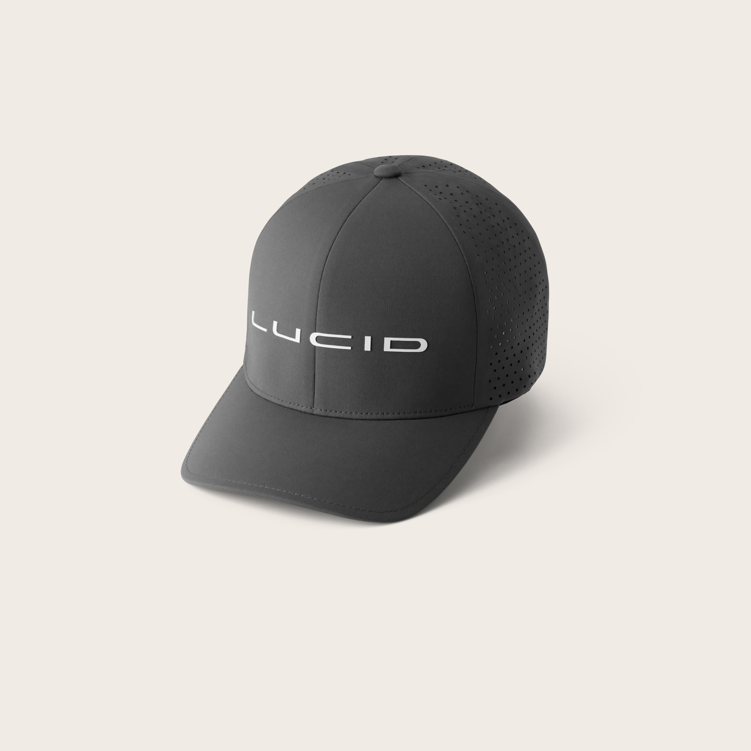 Lucid Logo Perforated Cap - Black