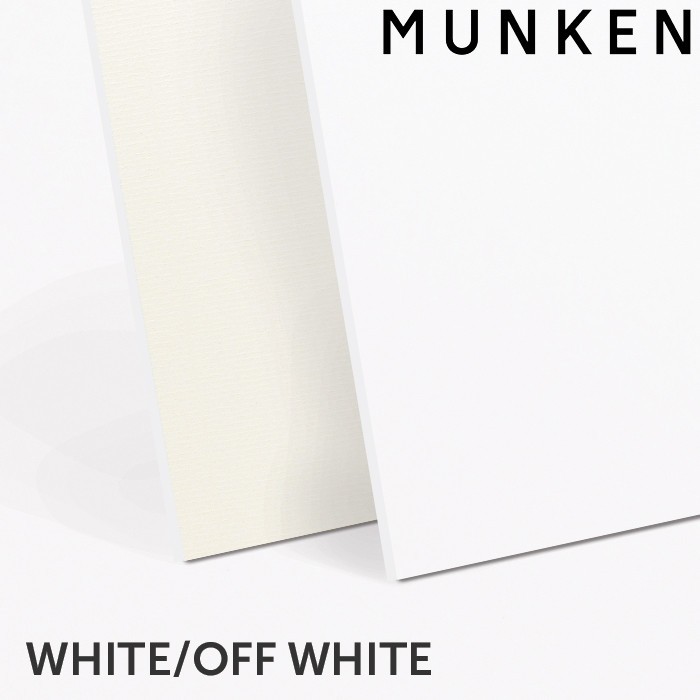 Buy FSC MUNKEN 2mm Duo Cream White Core Mountboard | Mainline Mouldings Ltd