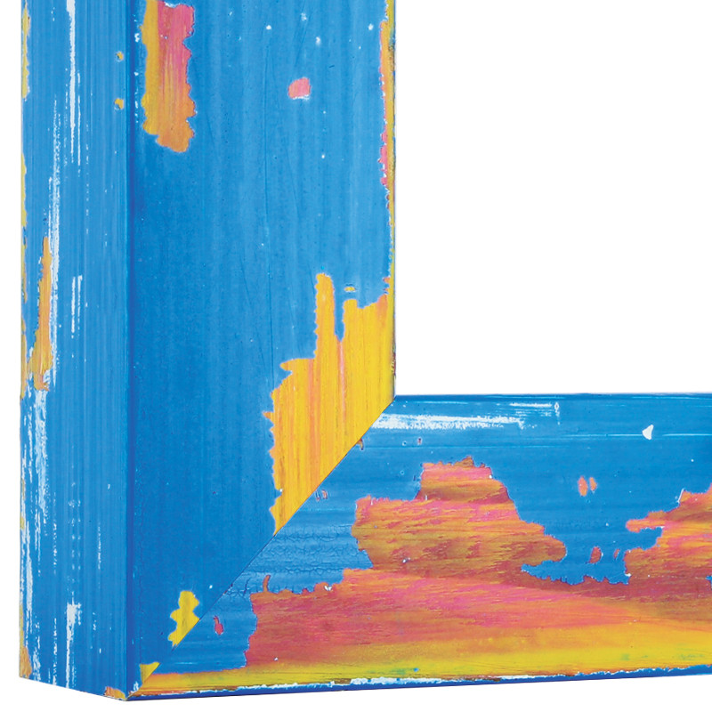 44mm Blue Paint Splattered Wood Moulding | Mainline Mouldings