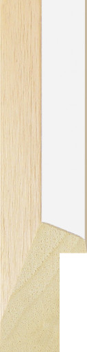 Nuuk 21mm White Deep Rebate Natural Sides Wood Moulding