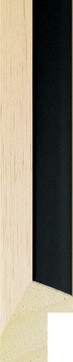 Nuuk 18mm Black Deep Rebate Natural Sides Wood Moulding
