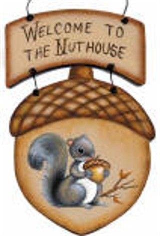 Welcome to the Nut House Squirrel Sign