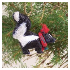 Skunk Christmas Ornament