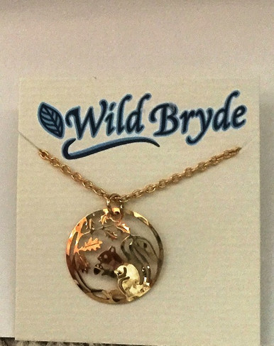 Oak and Squirrel Necklace by Wild Bryde
