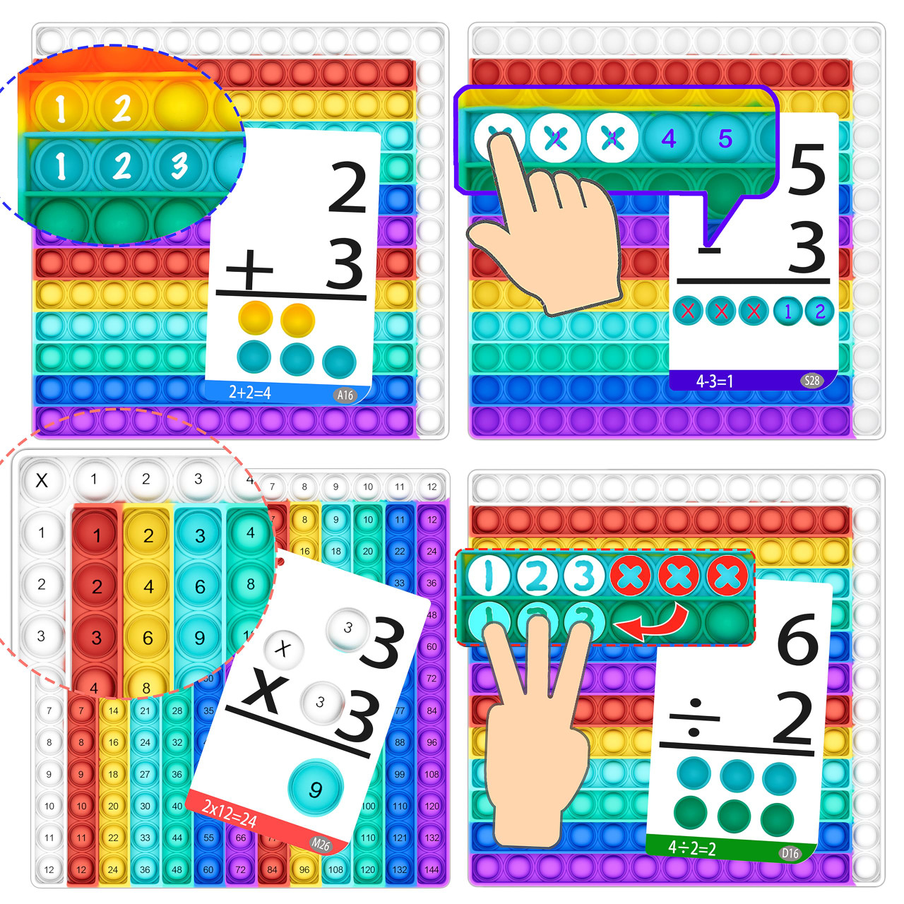 Multiplication Chart Pop It - Multiplication Game Board, Multiplication ...