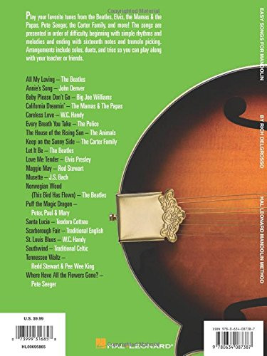 Easy Songs for Mandolin: Supplementary Songbook to the Hal Leonard ...