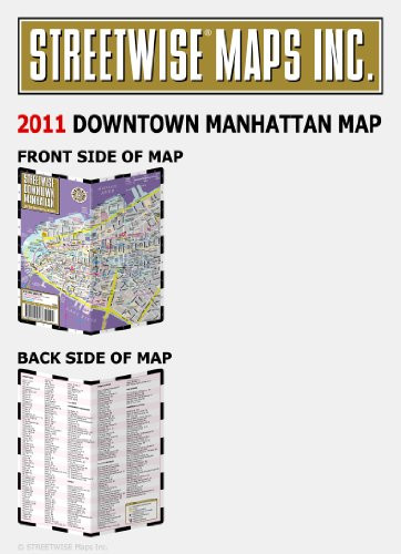 Streetwise Downtown Manhattan Map - Laminated Street Map of Downtown ...