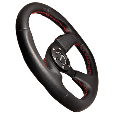 320mm Sport Leather Steering Wheel Oval - Boosted Beauties