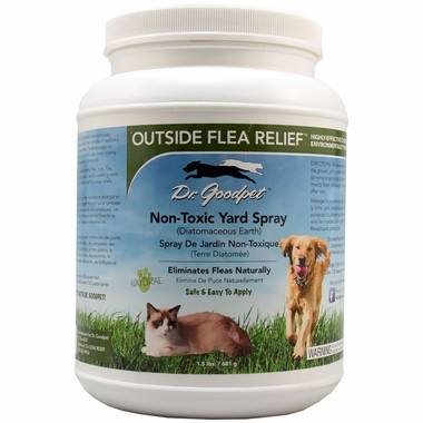 Dr. Goodpet Outside Flea Relief - Diatomaceous Earth - Kills fleas fast!