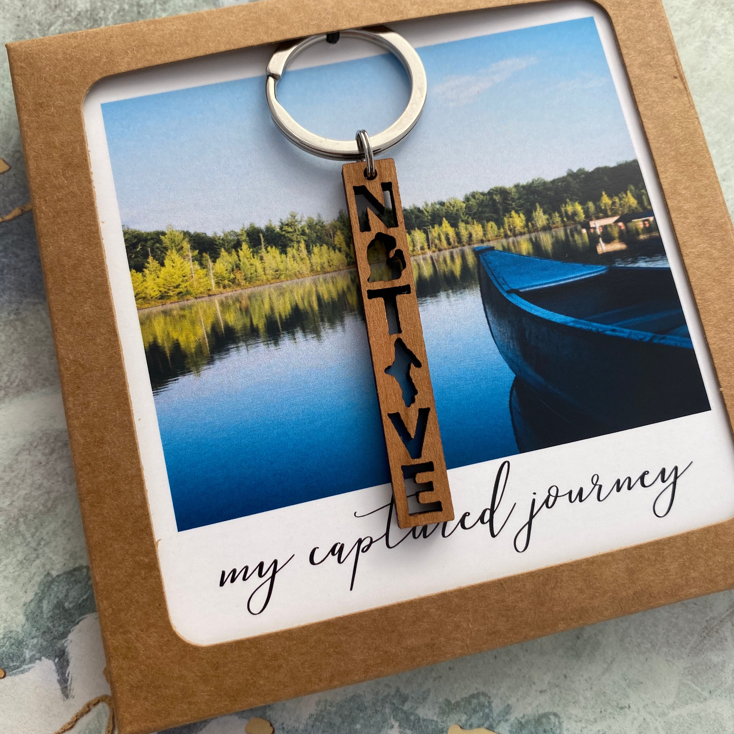 Michigan Hardwood Native Keychain - My Captured Journey