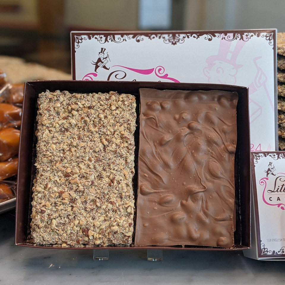 World Famous English Toffee handmade at Littlejohn's Candies