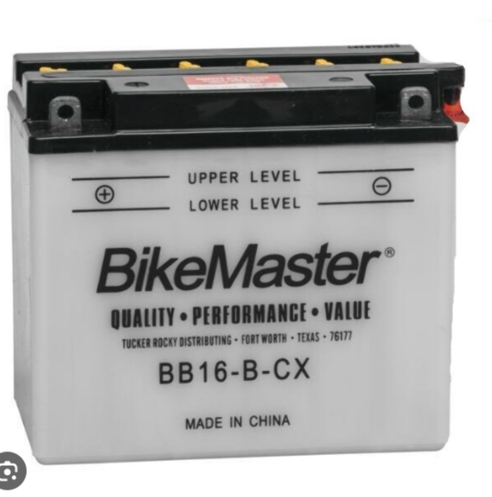 BikeMaster BB16-B-CX Conventional Battery - Sun Coast Cycle Sports ...