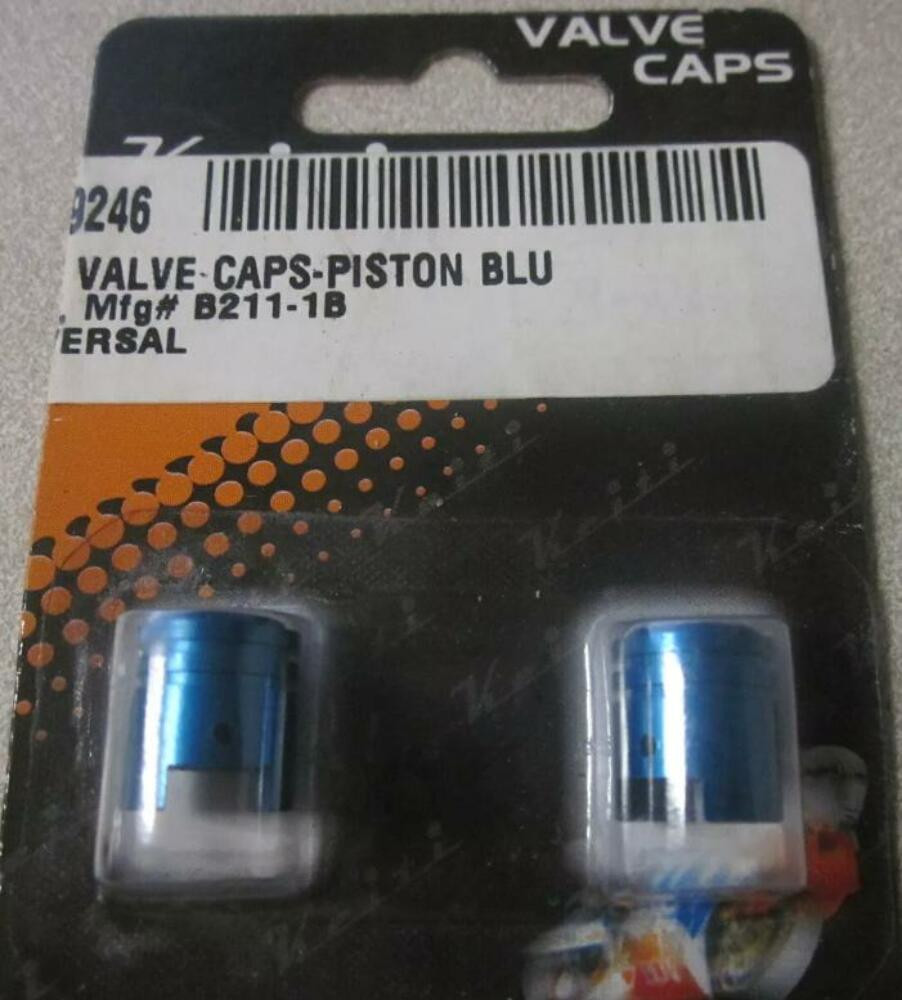 KEITI Universal Piston Shape Iodized Blue Valve Stem Caps 219246 - Sun ...