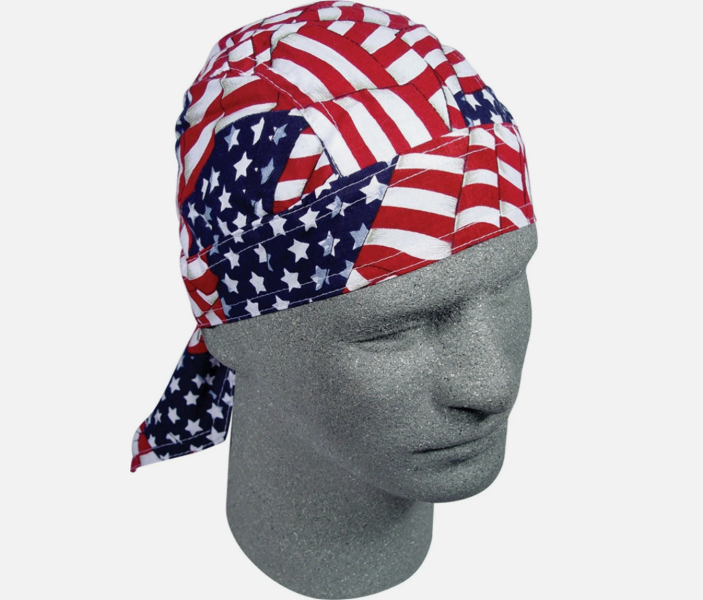 Zan Flydanna Wavy American/USA Flag Bandana Red/White/Blue Z265 26-4218 ...