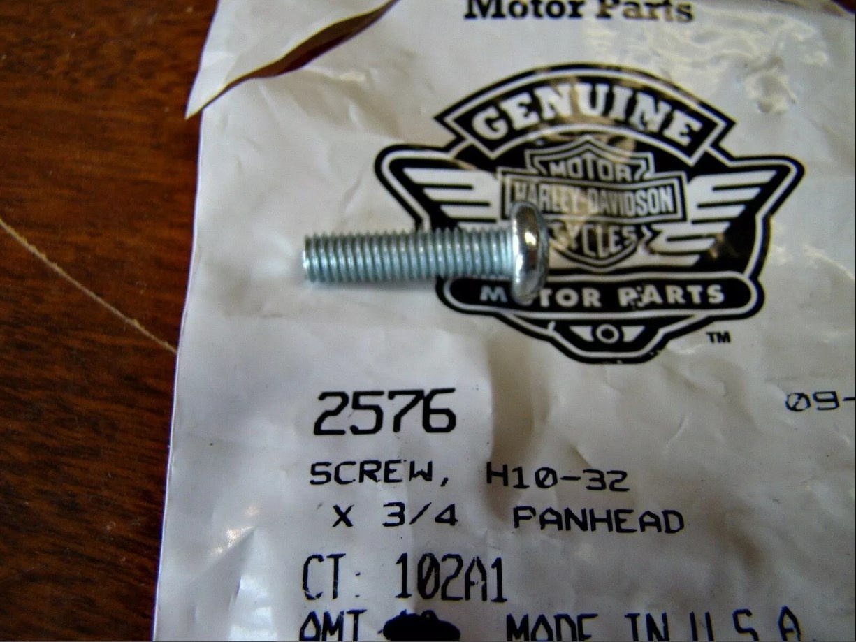 Harley Davidson OEM Panhead Screw H10-32 X 3/4 2576 QTY 2 - Sun Coast ...
