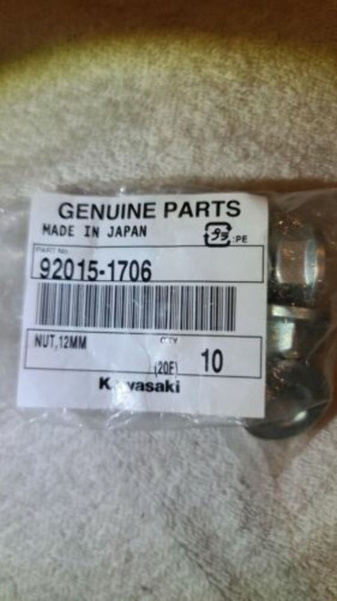 Kawasaki 92015-1706 Nut Genuine OEM New - Sun Coast Cycle Sports | Used ...