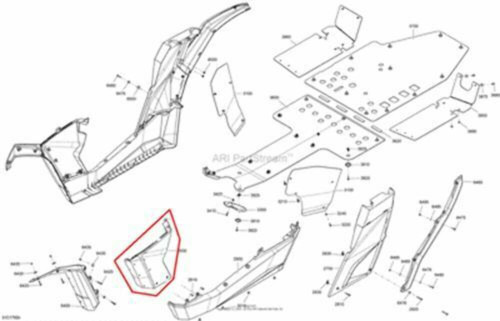 Can-Am White Rh Front Lateral Pannel 705007359 New Oem - Sun Coast ...