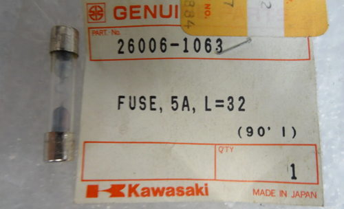 Kawasaki NOS NEW 26006-1063 Fuse 5A L=32 KAF KAF950 KAF620 KAF540 Mule ...