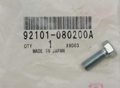 GENUINE HONDA NOS OEM 92101-08020-0A Hex Bolt (8x20) CB200 CB350 CB750 ...