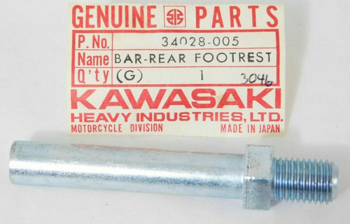 NOS 69-74 Kawasaki G3 G3SS G3TR Bushmaster Rear Foot Rest Peg Bar OEM 34028-005 - Sun Coast ...