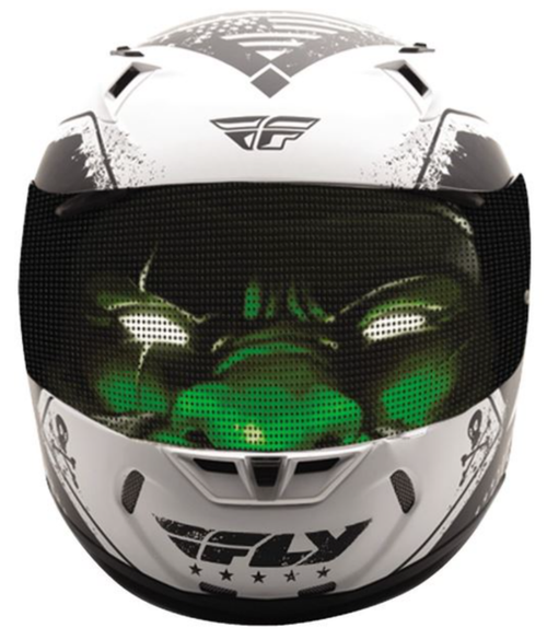 ONE DESIGN Monster Helmet Shield Decal OV6P Universal Motorcycle - Sun ...