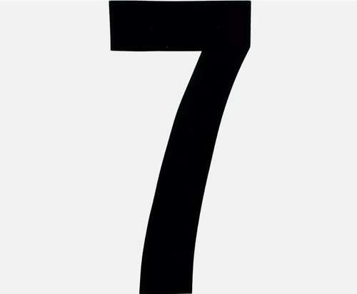Dirt Digits XT63B-7 Competition Extreme Stick-on Number #7 6" Black QTY ...