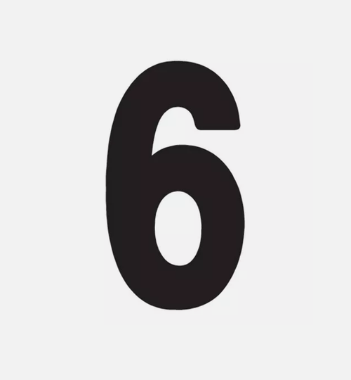 2015 Factory Effex 02-4346 Pro Numbers 7in. - No. 6 - Black - Sun Coast ...