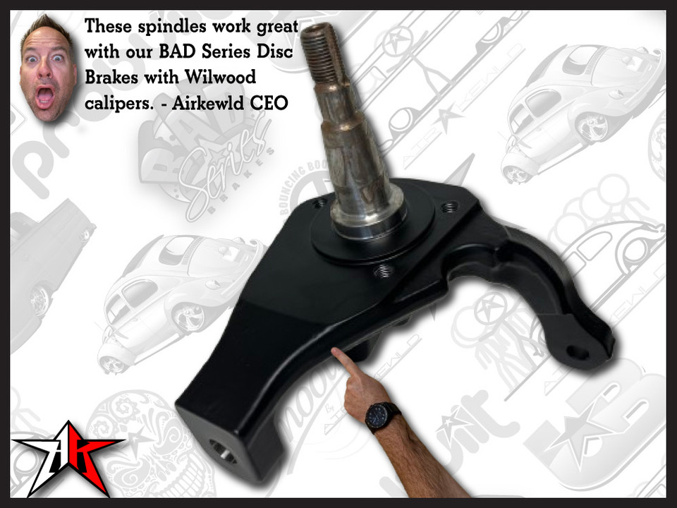 1969-1977 Classic VW Type 1 Beetle Ghia Drop Drum Spindles Spindle Set Pair