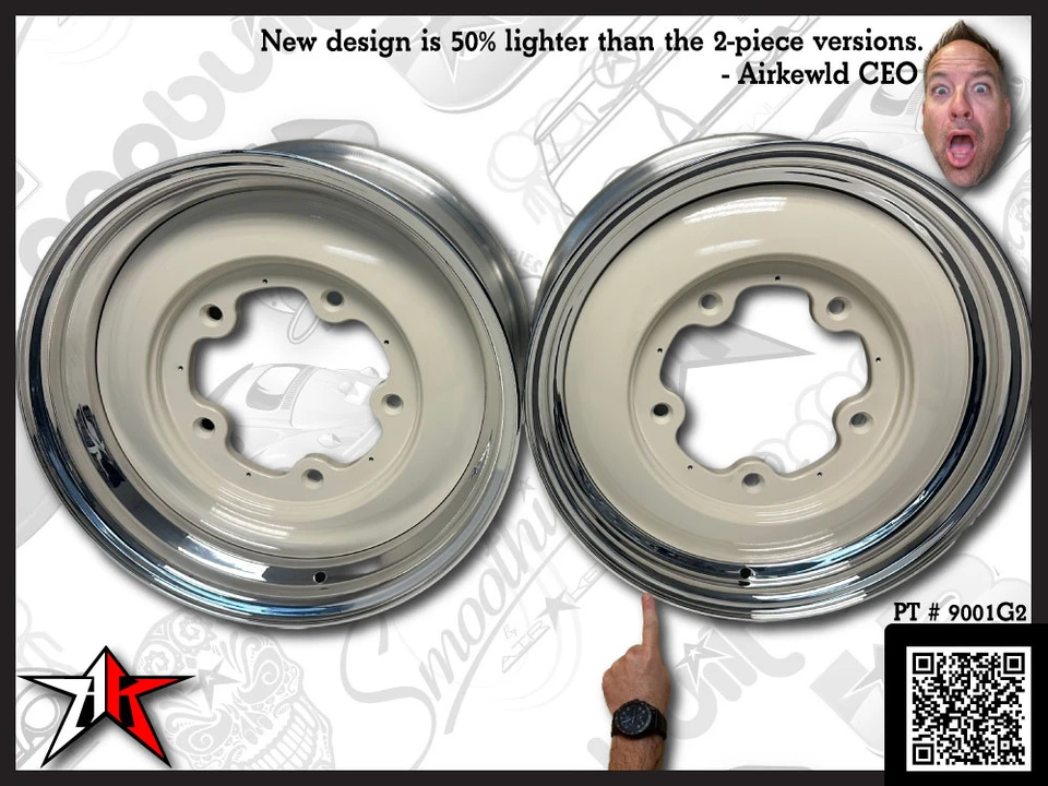 5x205mm Smoothie 17 Inch Wheel Rim Set for Classic VW