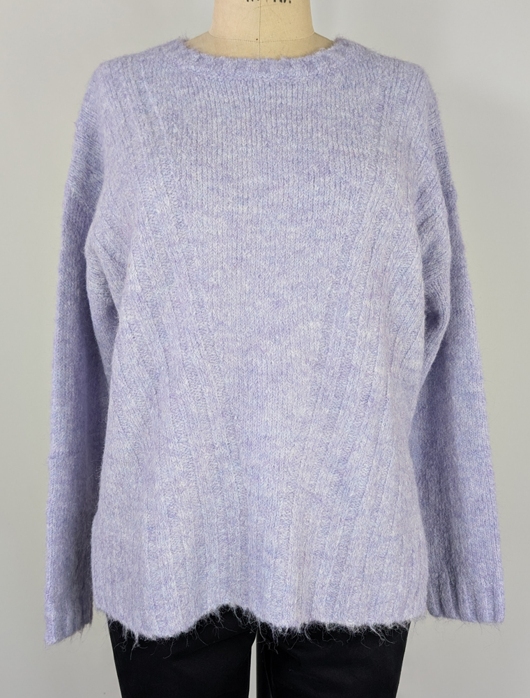 Light Violet Knit Sweater by Esqualo - Lines of Designs