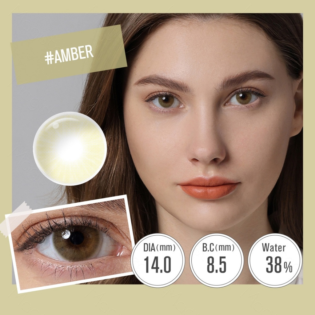 Amber Gold Eyes Magister Queen Amber / Hydrocor GOLDEN 14.0 MM ( New )