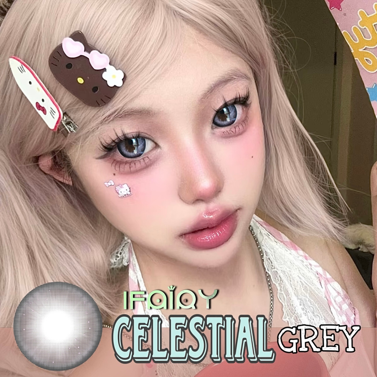 I.Fairy Celestial Grey 16.2mm Color Contact Lens - Ifairycon