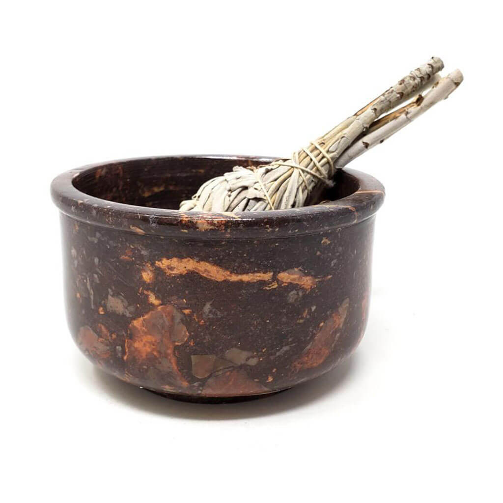 Smudging Herbs and Soapstone Smudge Burner for Sale