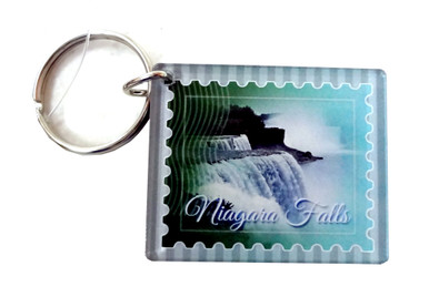 Niagara Falls U.S.A. Stamp Keychain