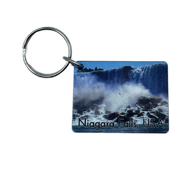 Niagara Falls Rocks Wooden Keychain