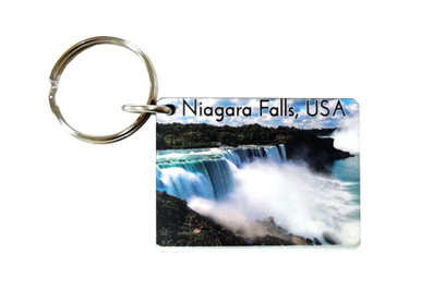 Twin Falls Niagara Falls Wooden Keychain