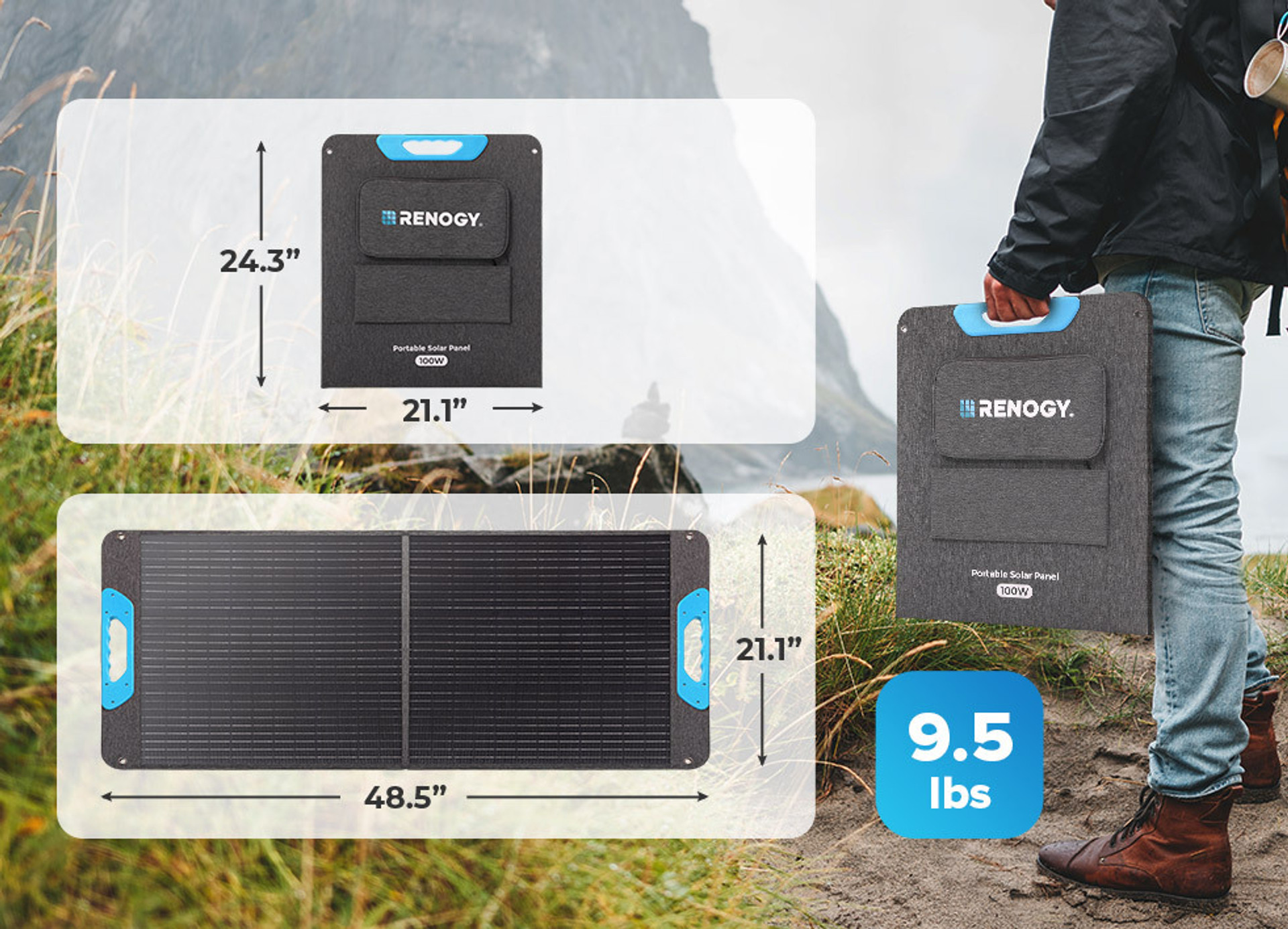 Renogy 100W Portable Solar Panel - Renogy United Kingdom Renogy 100W Portable Solar Panel - Renogy United Kingdom