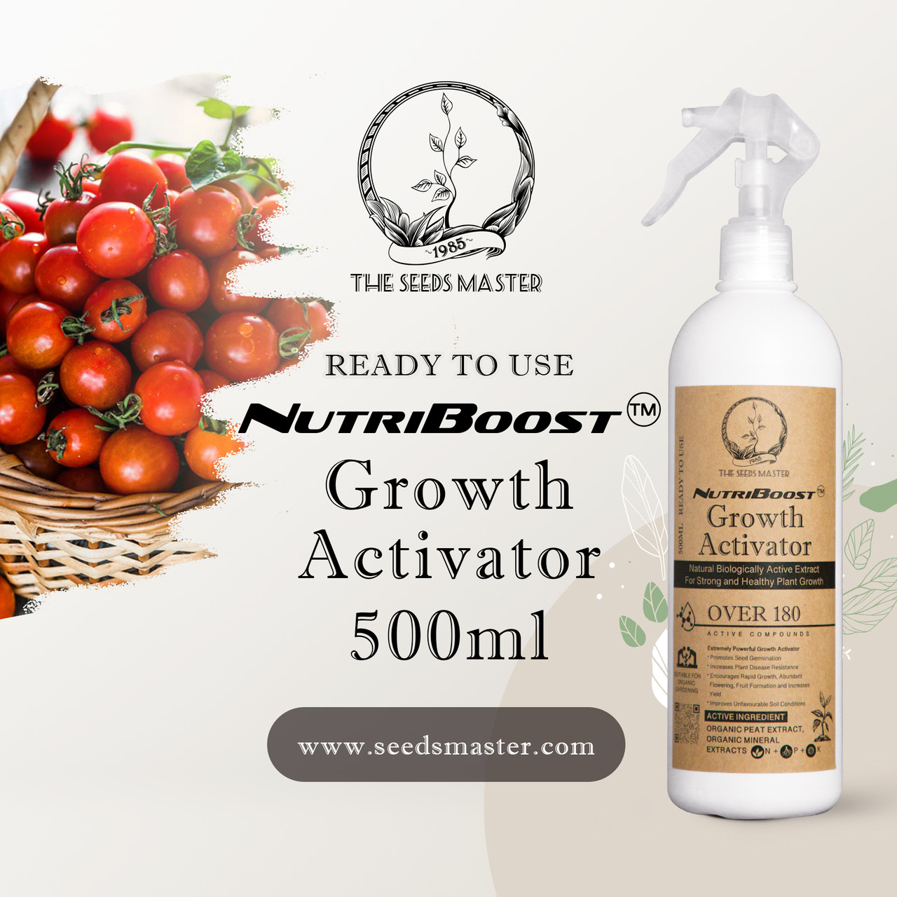 Organic Growth Activator (500ml) Non-GMO, Natural Plant Fertilizer ...