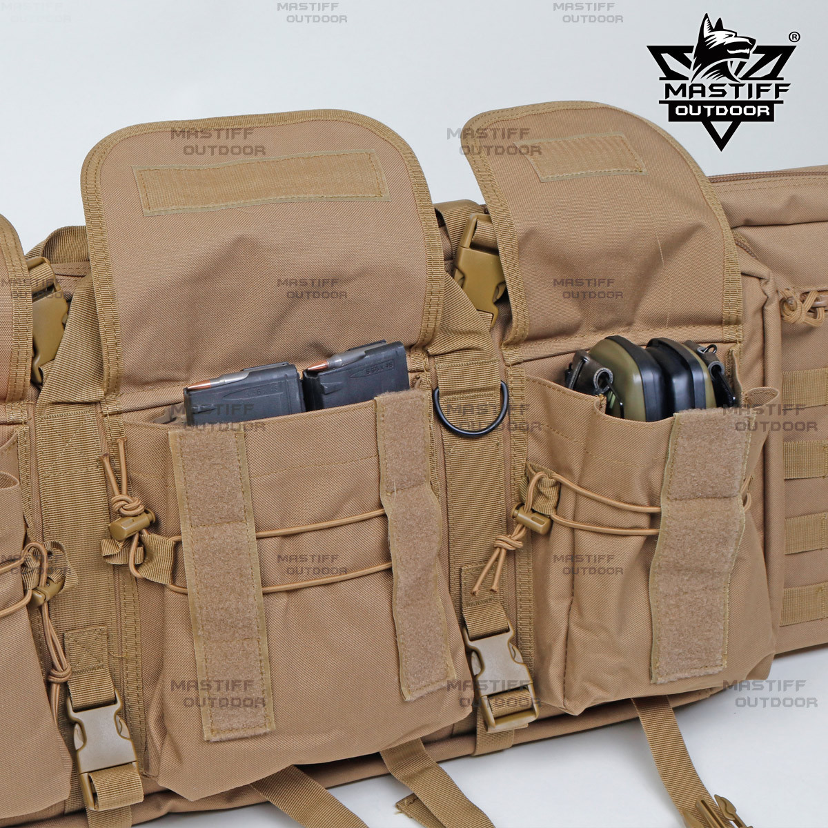 Tactical Rifle Long Gun Case Backpack Molle Front Panel 3 Ammunition ...