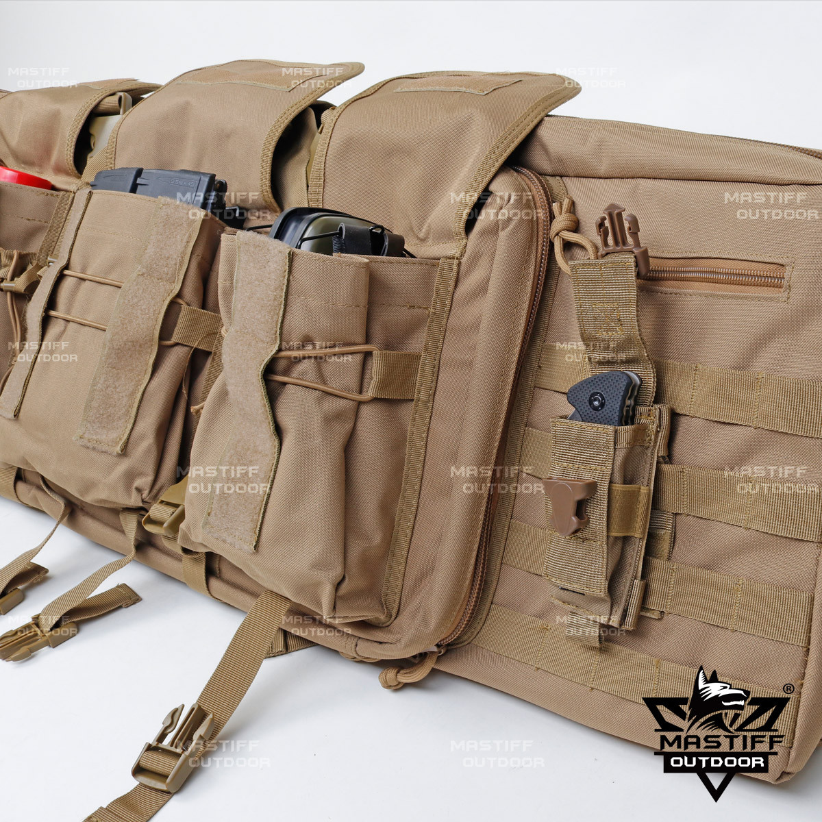 Tactical Rifle Long Gun Case Backpack Molle Front Panel 3 Ammunition ...