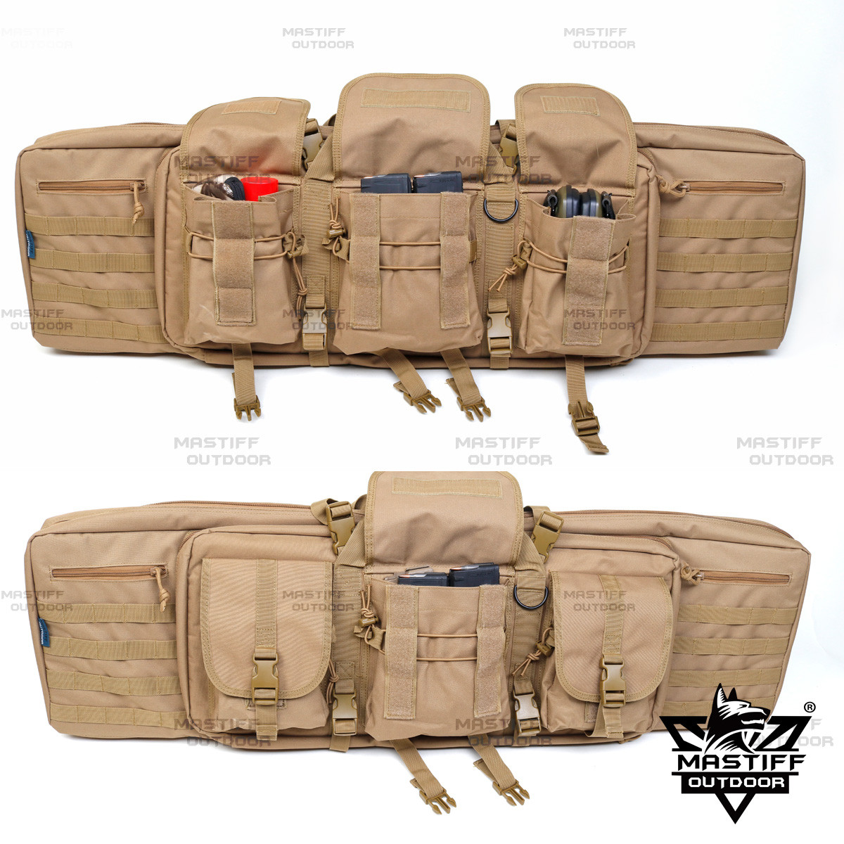 Tactical Rifle Long Gun Case Backpack Molle Front Panel 3 Ammunition ...