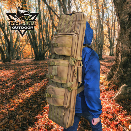 Tactical Rifle Long Gun Case Backpack Molle Front Panel 3 Ammunition ...