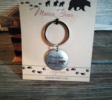 Mama Bear with 3 Cubs Keychain