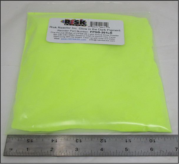 One pound of PPSB-261LB Light Yellow Phosphorecsent Glow Pigment