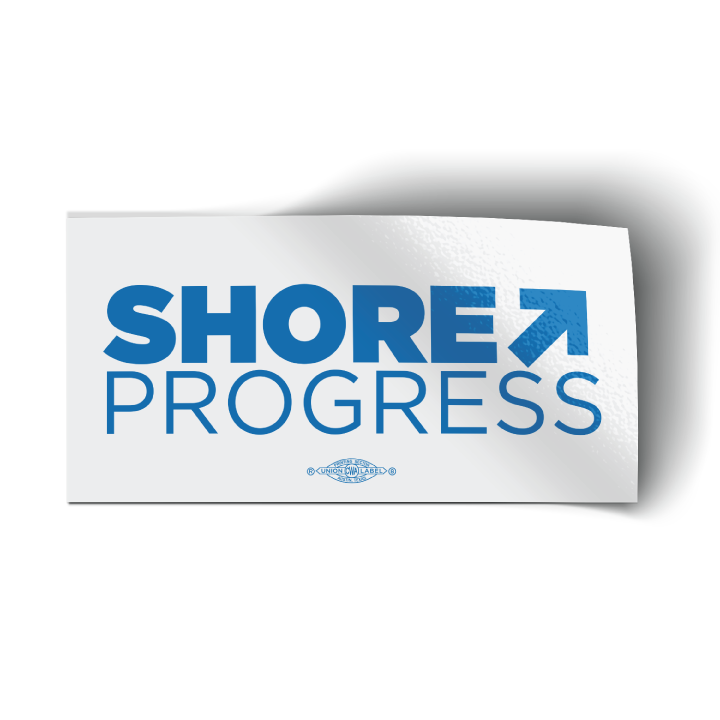 Shore Progress (4" x 2" Vinyl Sticker -- Pack of Two!) - Shore Progress ...