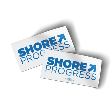 Shore Progress (4" x 2" Vinyl Sticker -- Pack of Two!) - Shore Progress Webstore