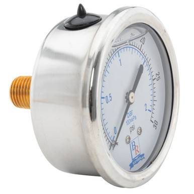 Airmax 2" Dial 30 PSI Pressure Gauge 1/4" Back Mount - Airmax