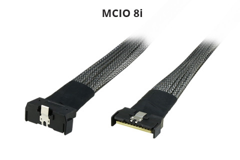 MCIO x8 Straight to MCIO x8 Right Angle 39cm Cable - Maxcom BV