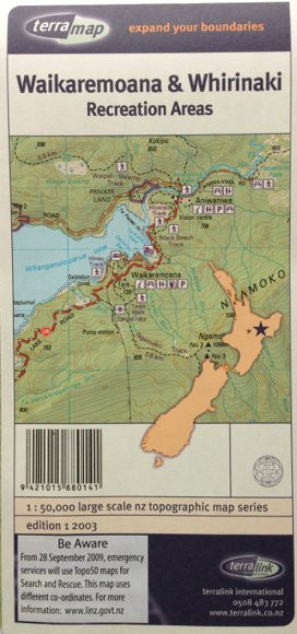 Waikaremoana and Whirinaki Recreation Area Map - Everest Sports Pty Ltd